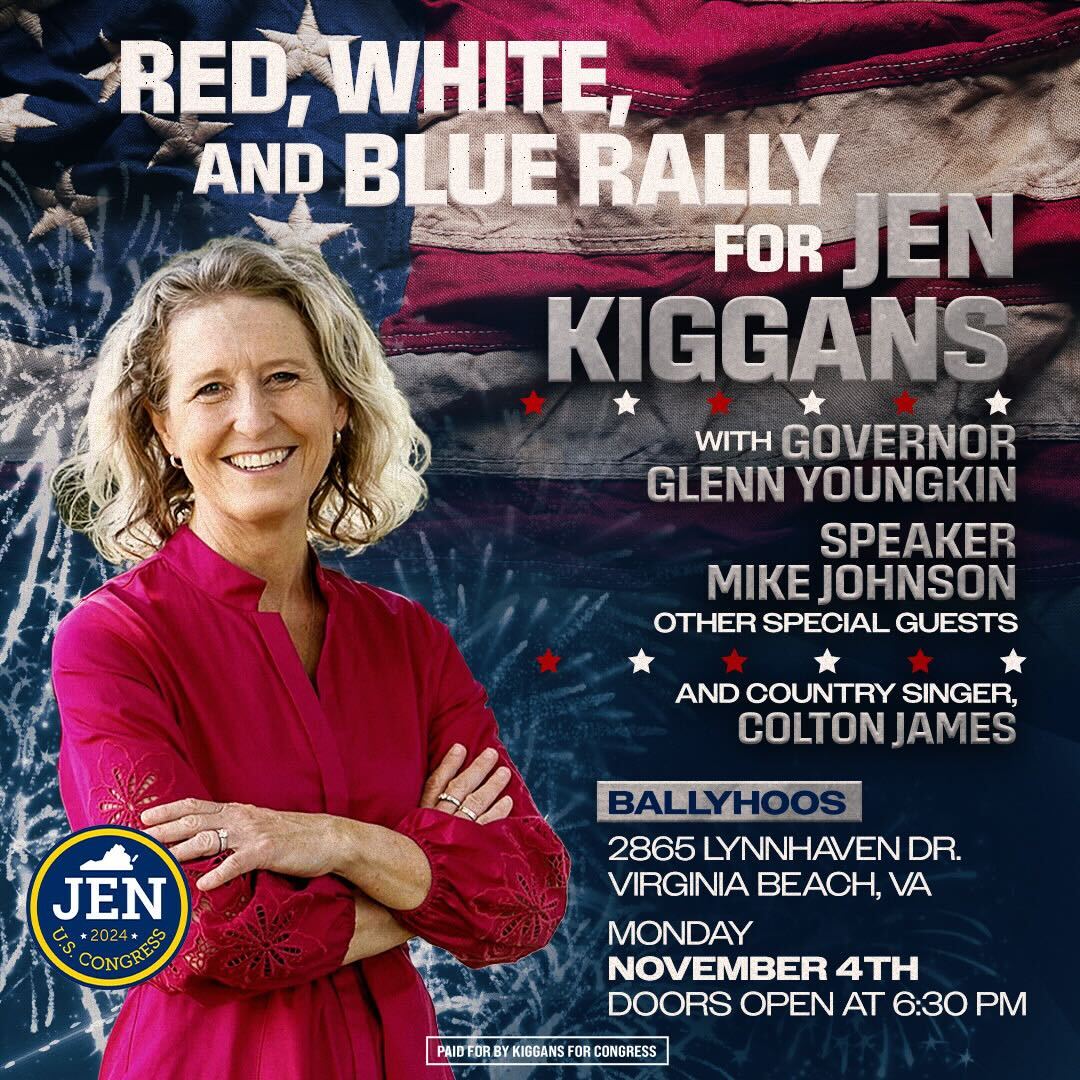 Red White Blue Rally - Jen Kiggans for Congress